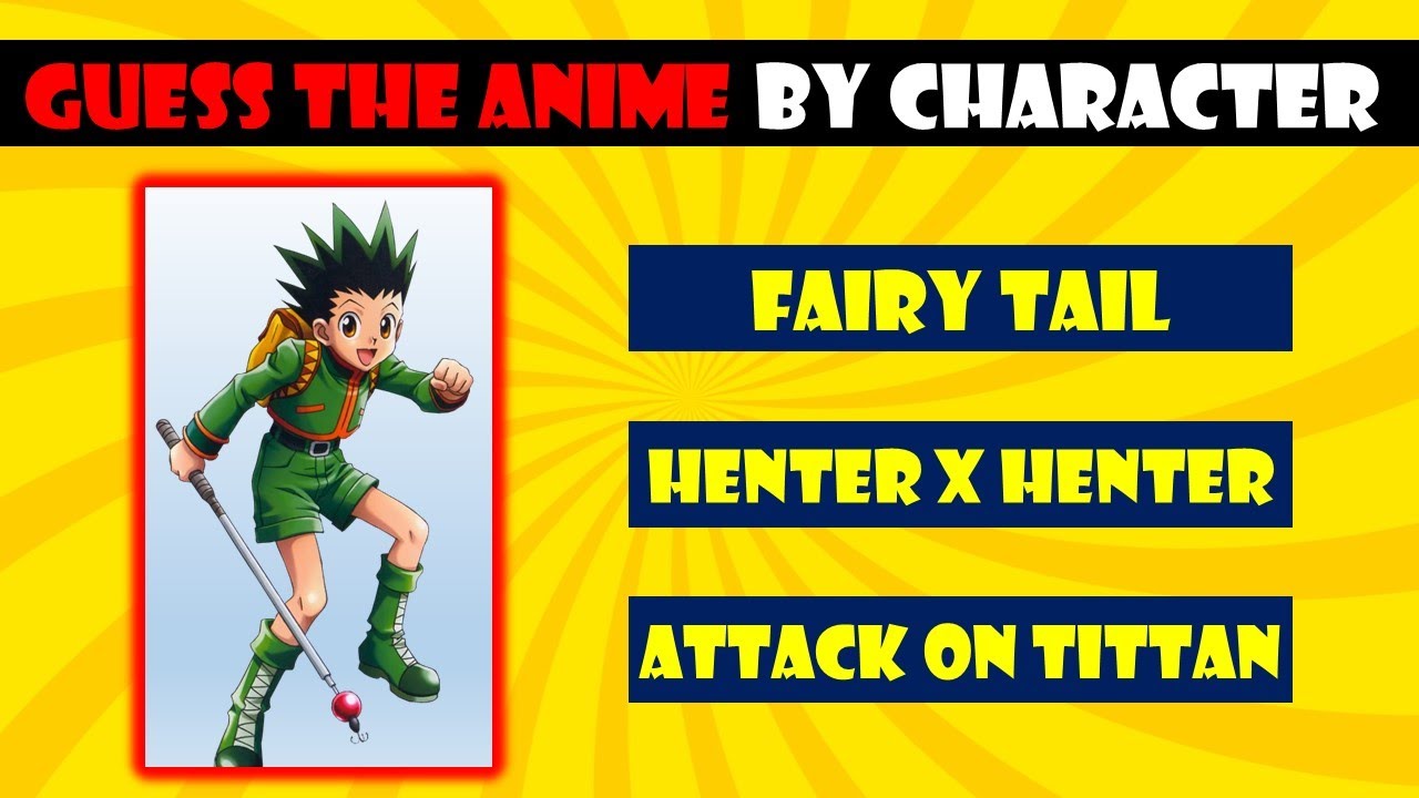 GUESSING THE ANIME BY CHARACTER - TRIVIA GAME- PLAY QUIZ TRIVIA #anime ...