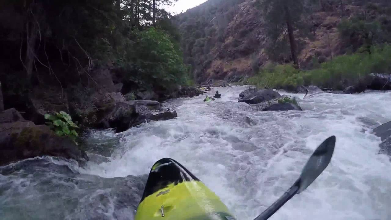 Kayaking Clavey River in California our day one - YouTube
