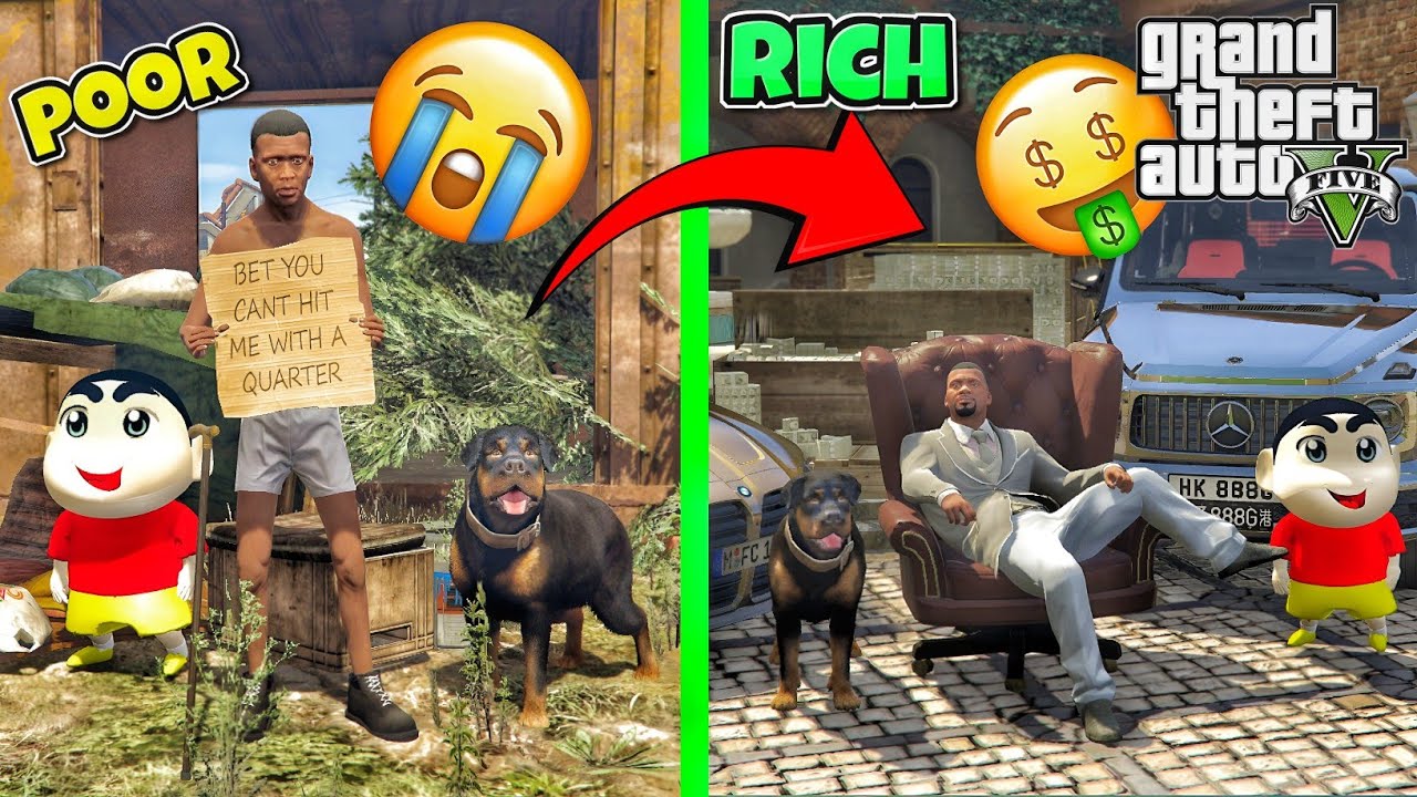 GTA 5 : Franklin, Chop and Shinchan's Amazing Revenge 💸💲 ( part 1 ...