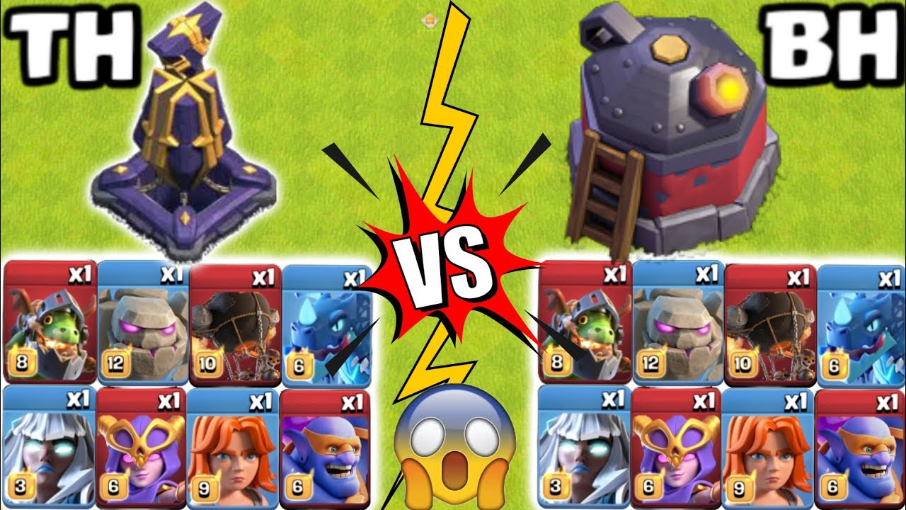 TH Monolith Vs BH Roaster V sTroops | TH VS BH | Clash Of Clans - YouTube