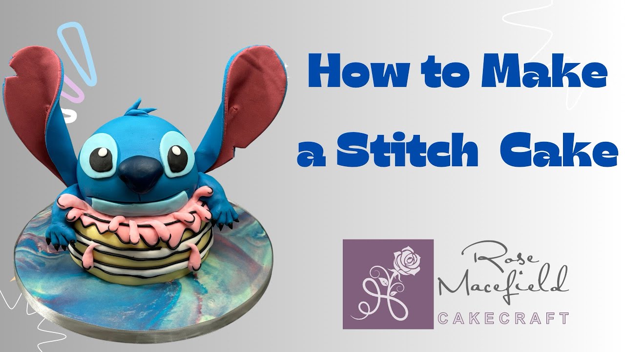 How to make a Stitch Cartoon Cake Tutorial - YouTube