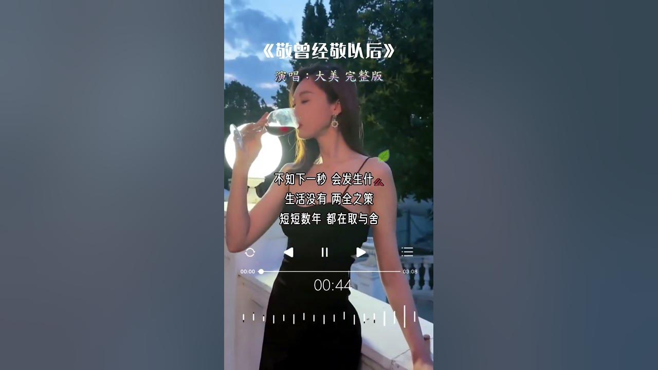 生活没有两全之策，短短数年都在取与舍，故事我有就是废酒，敬曾经敬以后，敬往事不回头，余生不将就情感 Youtube