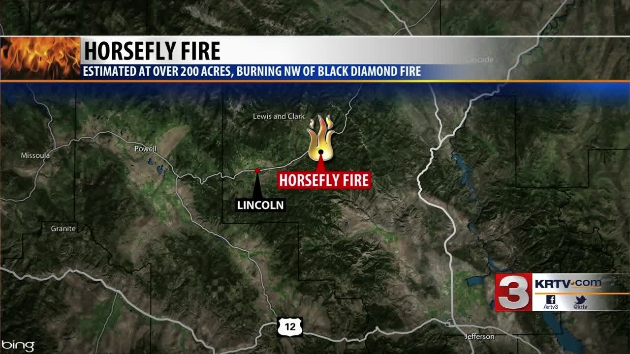 New wildfire in Lewis and Clark County over 100 acres - YouTube