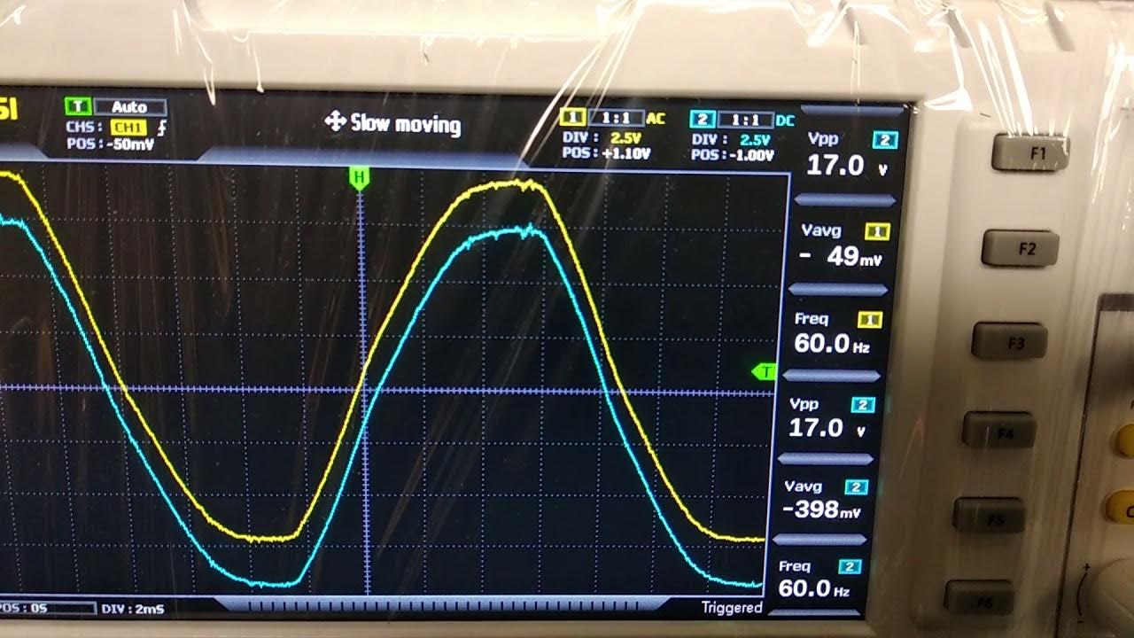 FNIRSI 1014D WAVEFORM measure 60Hz_5VAC - YouTube