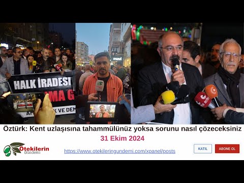 Öztürk: Kent uzlaşısına tahammülünüz yoksa sorunu nasıl çözeceksiniz