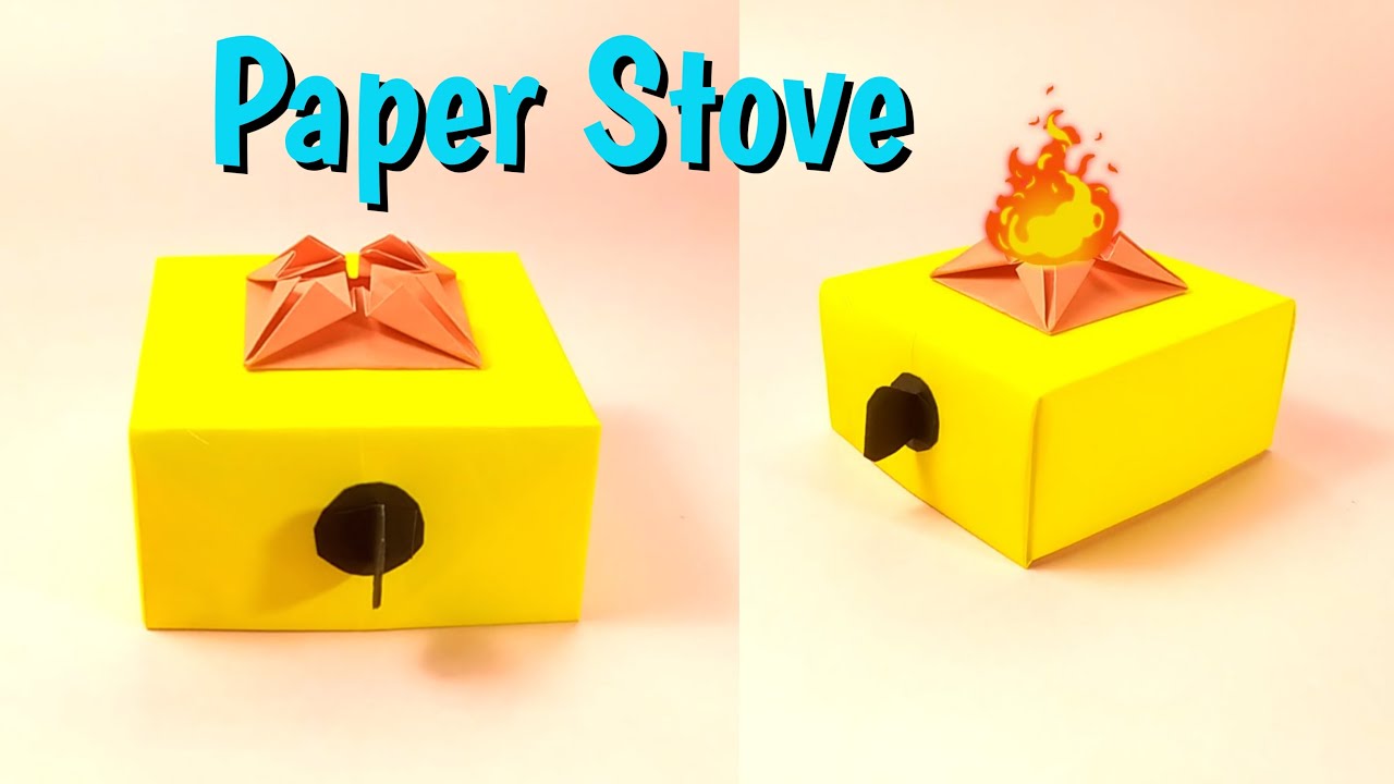 How to make mini paper stove (Oven) | Dollhouse kitchen Paper Craft ...
