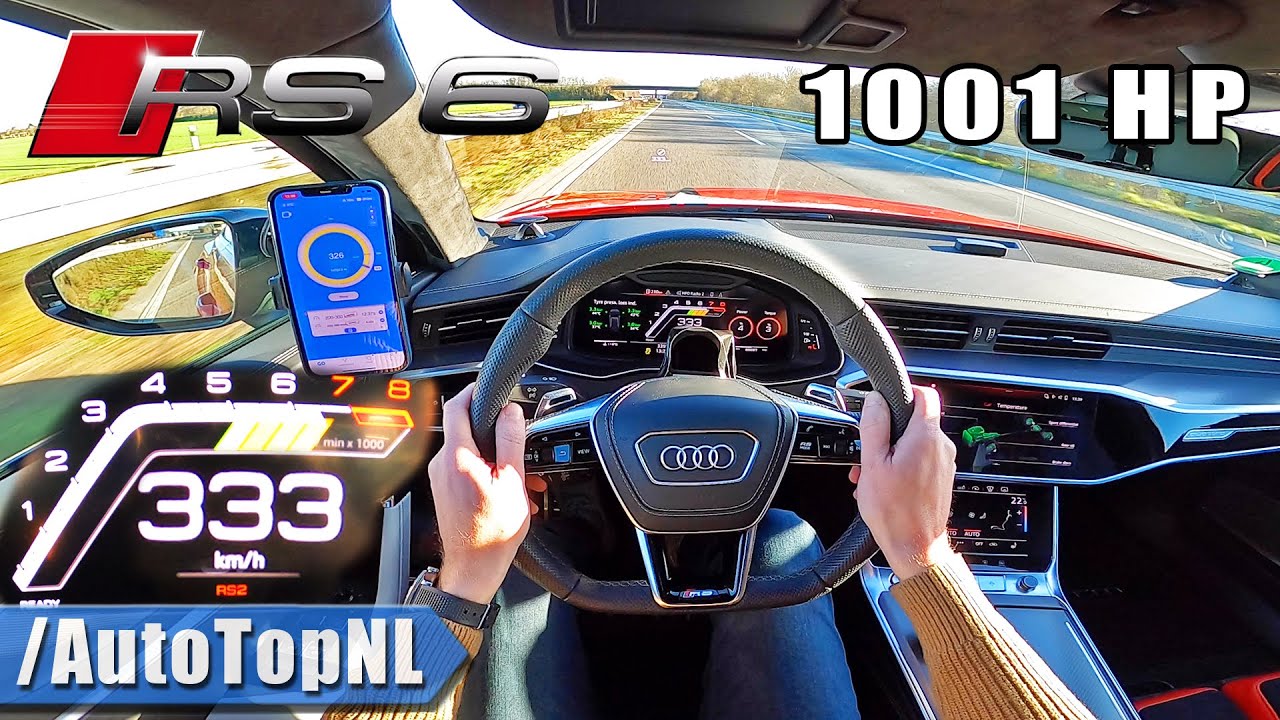 1001HP AUDI RS6 C8 MTM *333KMH* on AUTOBAHN [NO SPEED LIMIT] by ...