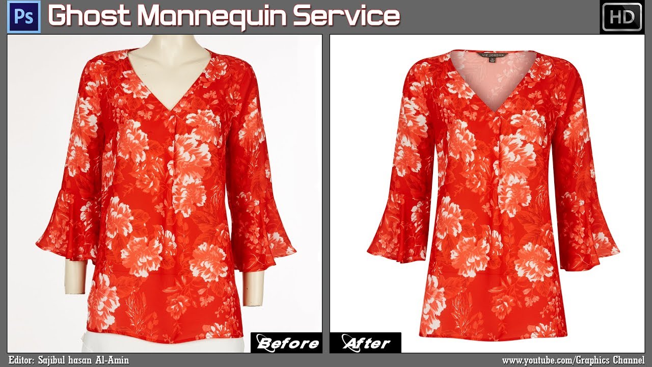 Neck joint Tutorial In Photoshop | Ghost Mannequin | By Graphics ...