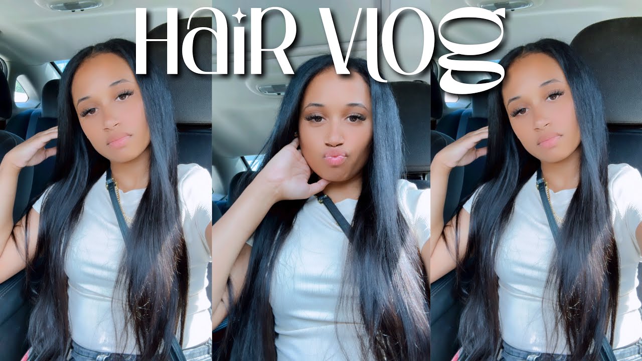 HAIR VLOG 003 | watch me install U part wig straight in 22 inch 150% ...
