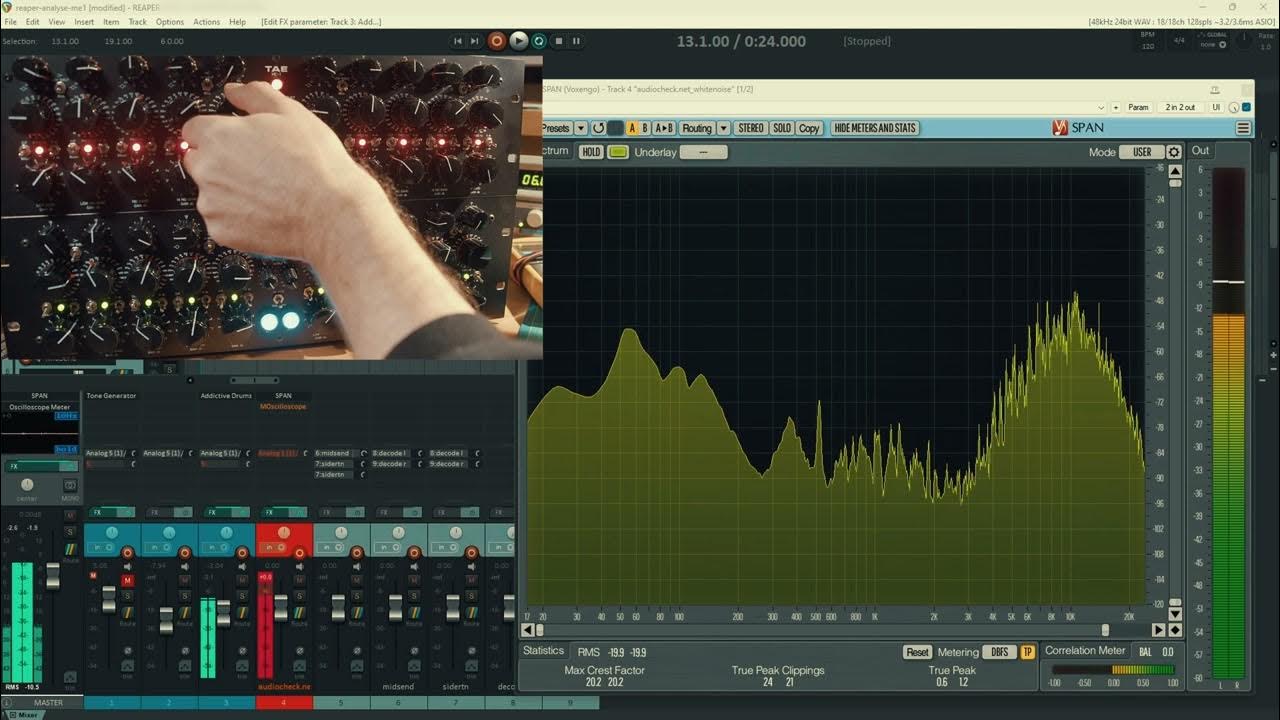 TAE ME-1 Mastering Equalizer Demo Session - Frequency Sweep through all bands - Beat - Part Two ...