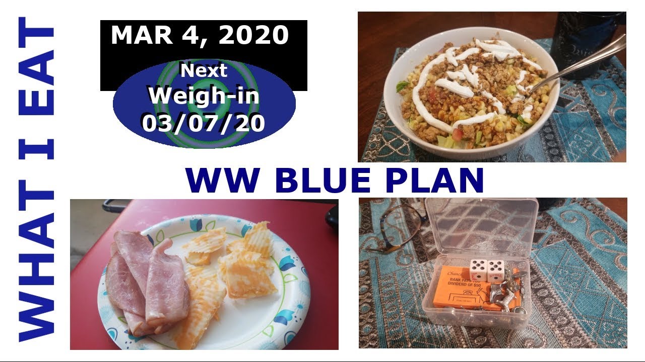 Full day of what I eat in a day on WW Blue Plan | March 4 2020 - YouTube