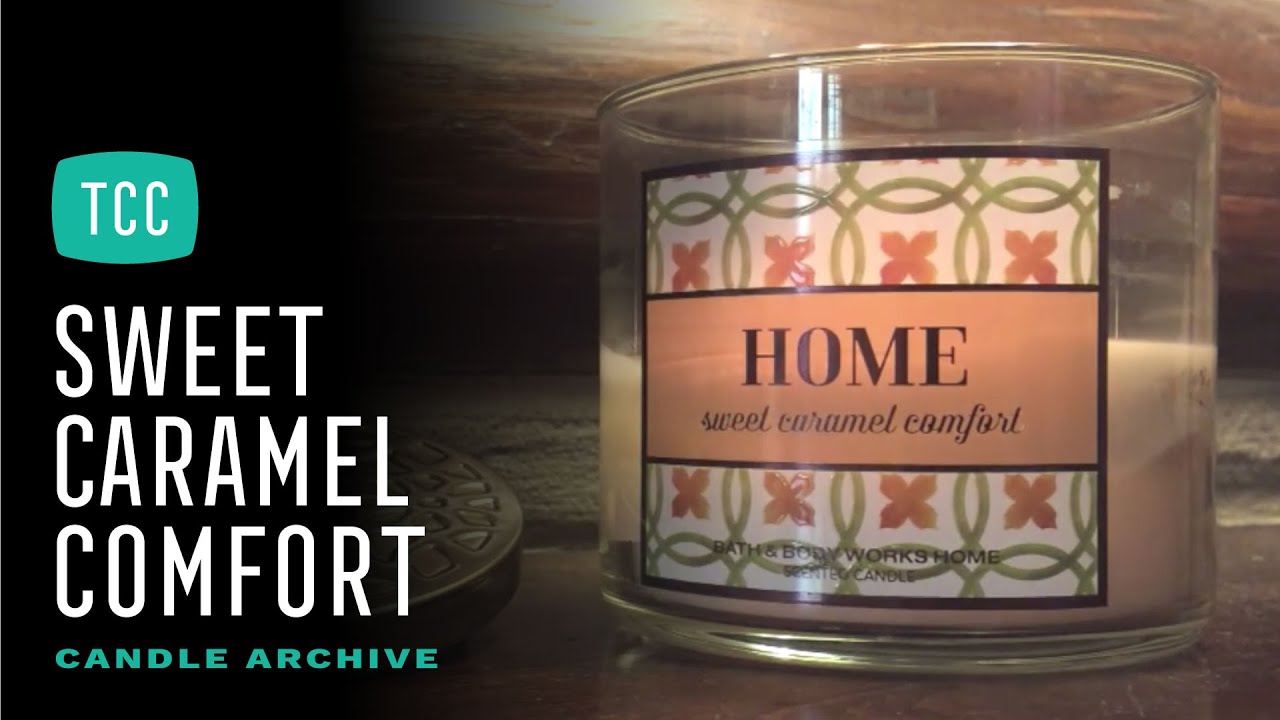 HOME: Sweet Caramel Comfort Candle Review - Bath & Body Works - YouTube