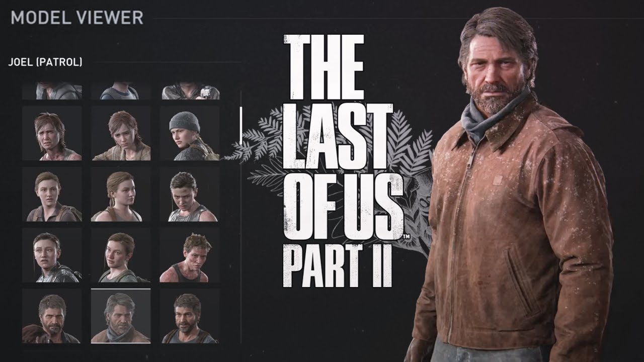 TLOU2 All Character Models Viewer Unlocked Showcase | PS4 PRO - YouTube