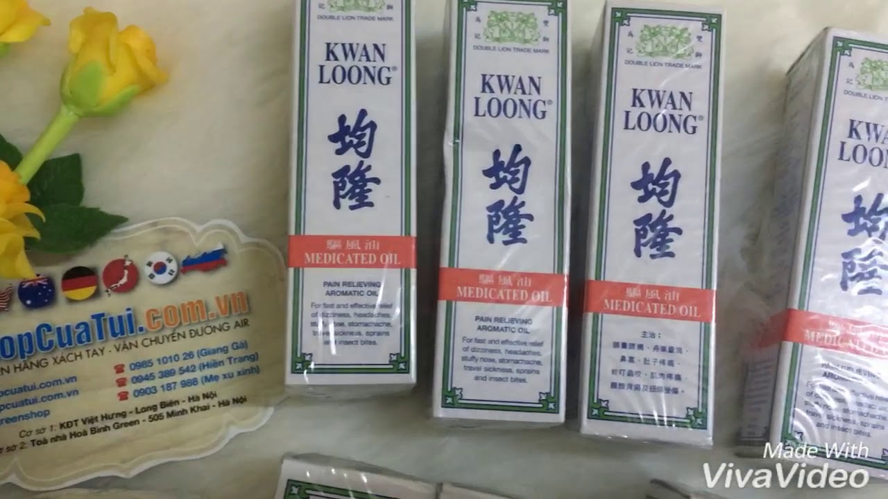Dầu gió - Dầu nóng - Dầu Quân Long Kwan Loong Medicated Oil 28ml Của ...