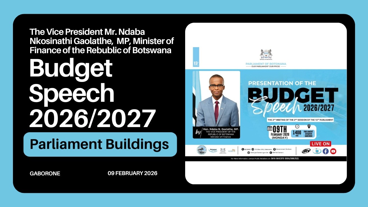 2026/27 Budget Speech Pt.2 | The Vice President & Minister of Finance ...