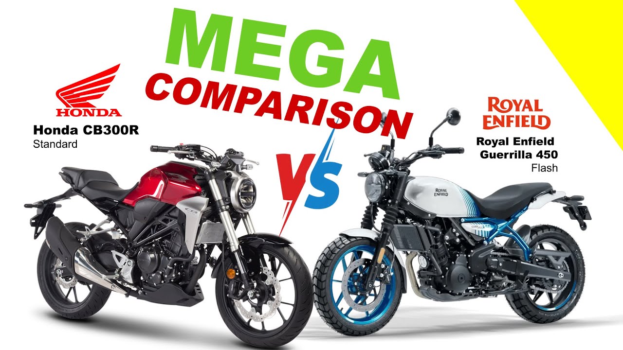 Honda CB300R vs Royal Enfield Guerrilla 450 | MEGA COMPARISON @bikeinfo ...