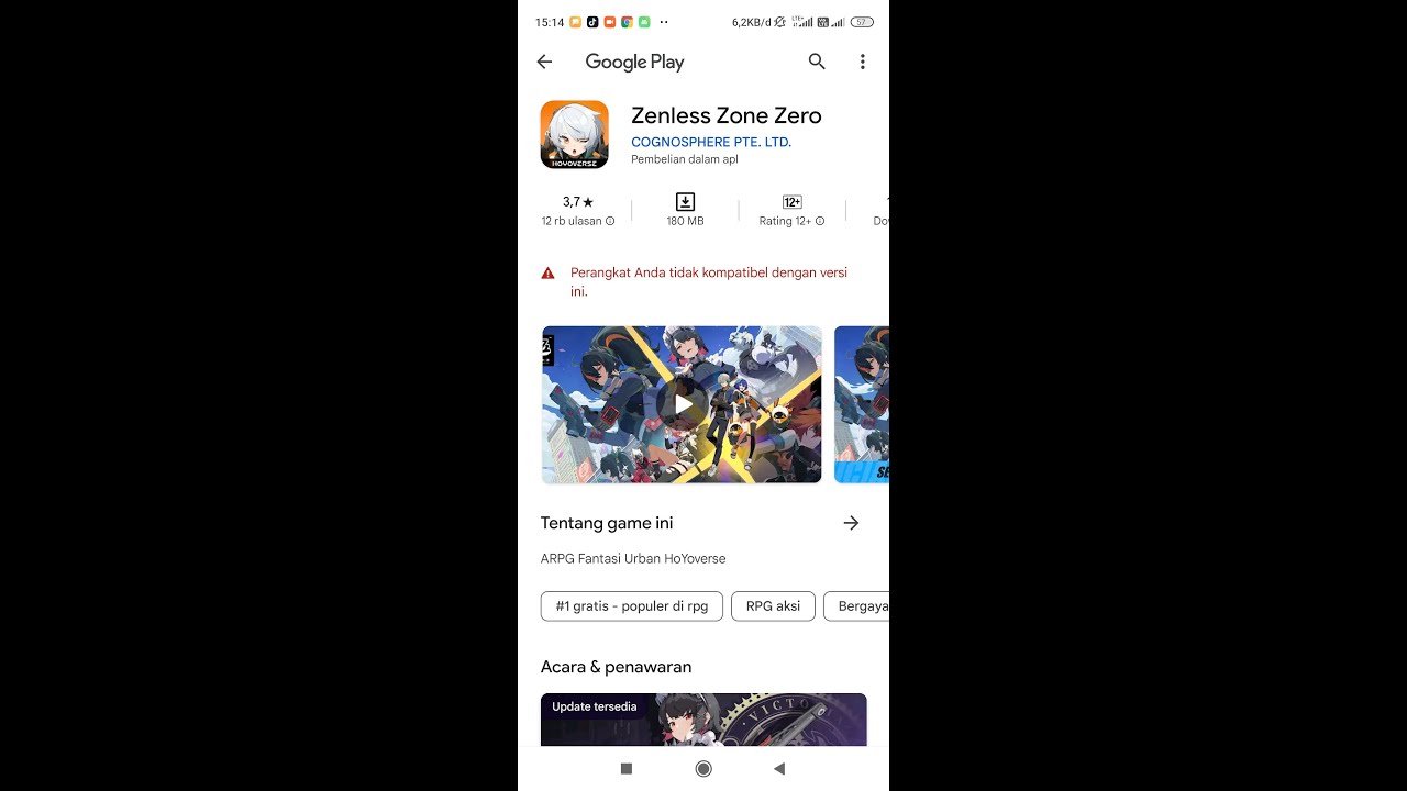 Cara install zzz Zenless Zone Zero pada hp yang tidak kompatibel - YouTube