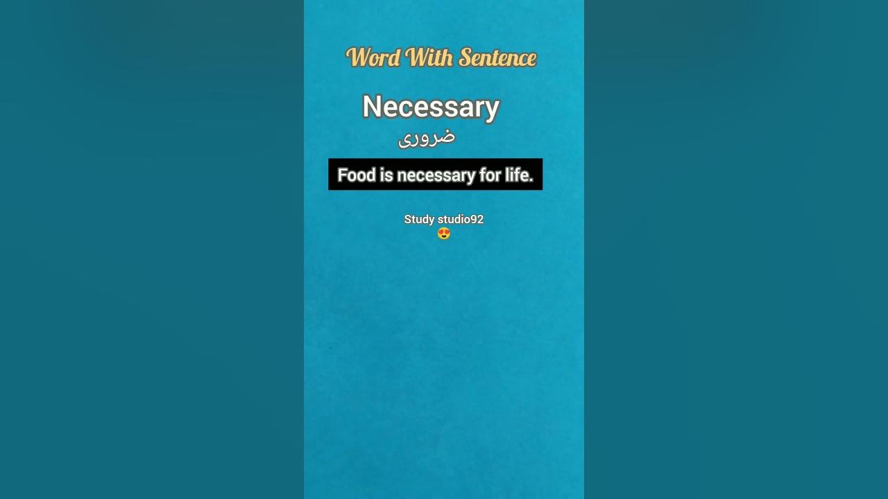 Necessary Word Urdu Meaning With Sentence studystudio92 shortsfeed necessary-word-urdu-meaning-with-sentence-studystudio92-shortsfeed