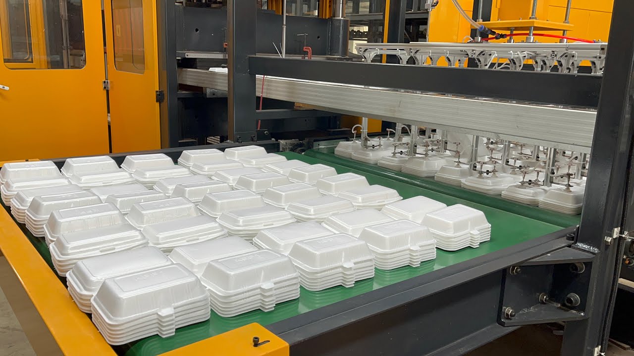 Disposable takeaway pizza tray equipment |Mechanical arm lunch box ...