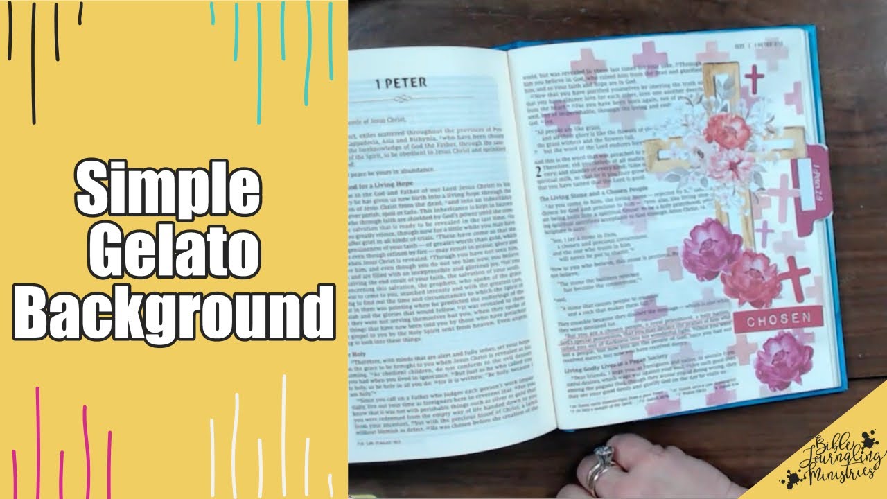 Simple Backgrounds Using Gelatos - Bible Journaling 1 Peter 2:9 with ...