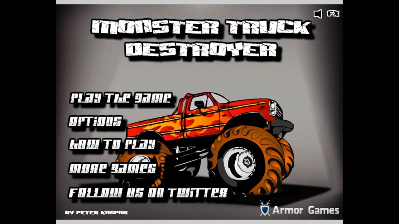 Monster Truck Destroyer - Full Walkthrough - YouTube
