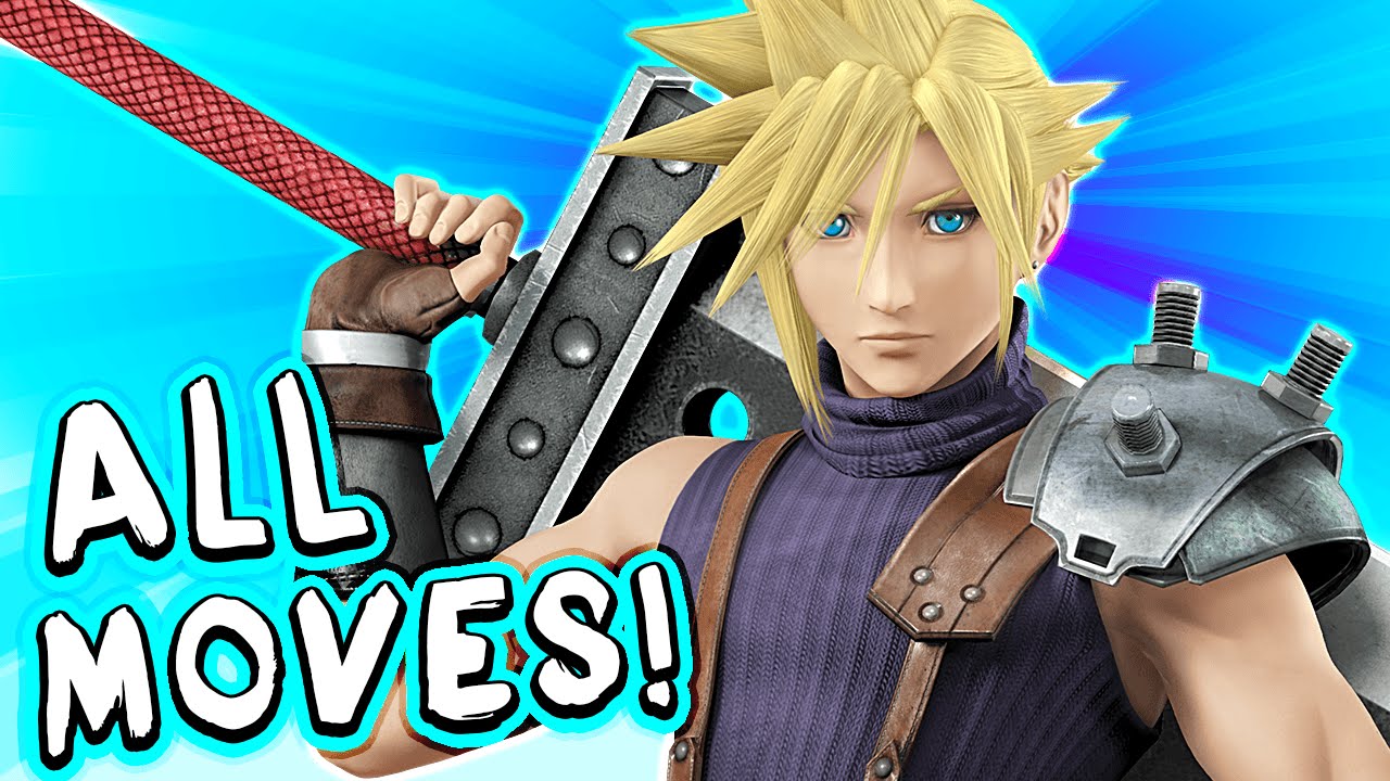 Cloud FULL MOVESET SHOWCASE! Attacks/Taunts/Victory Poses | Smash Wii U ...
