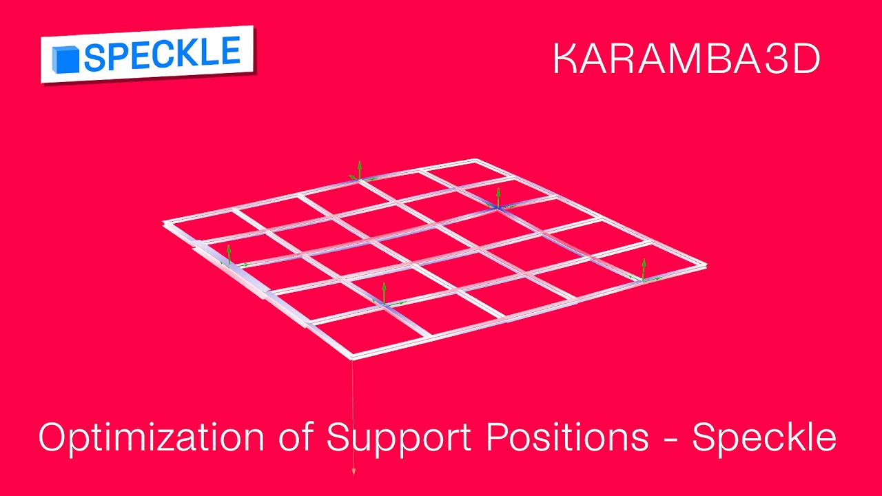 Karamba3D Optimization of Support Positions - Speckle TidBit #43 - YouTube