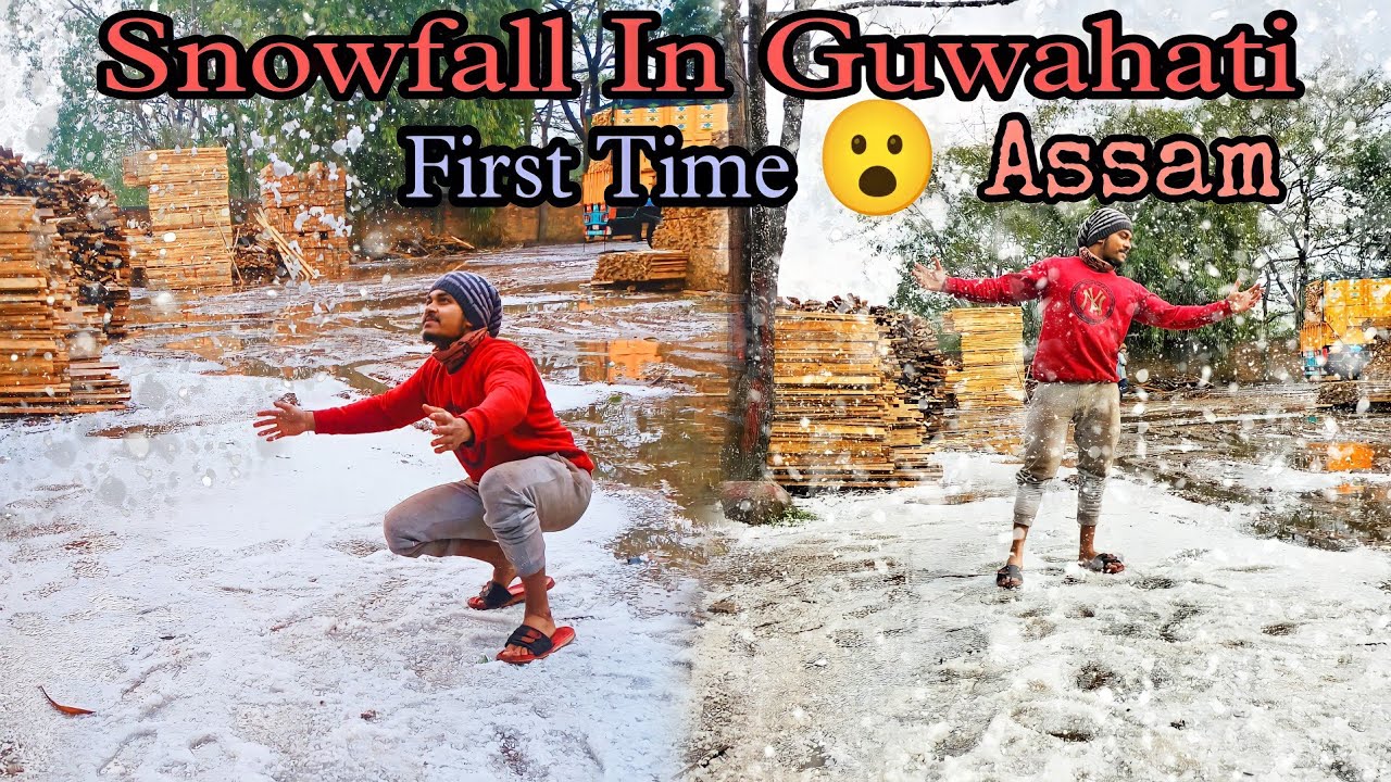 Snowfall In Guwahati First Time 😮 Hailstrom || Assam || #Snowfall - YouTube