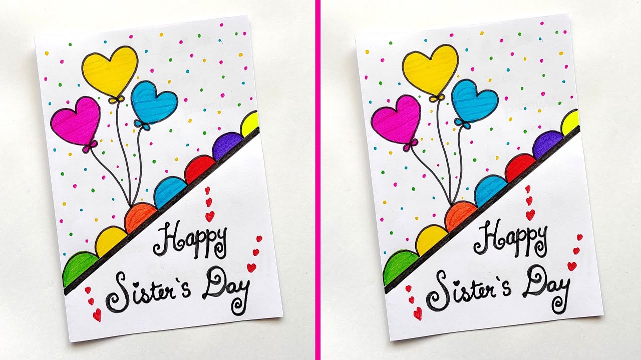 Last minute Sister's Day Card | DIY Sister's day card | Easy Sister's ...
