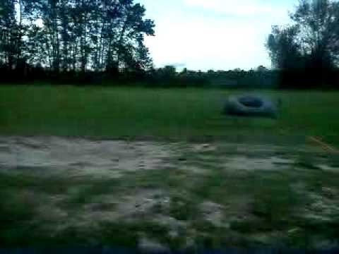 Tractor trailer inner tube blown up! - YouTube