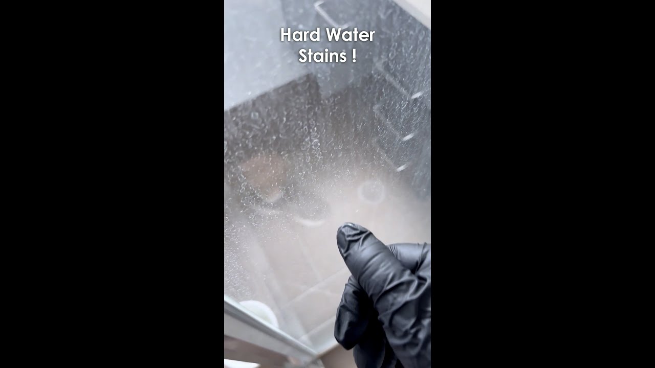 Hard Water Stains | Shower Clean - YouTube