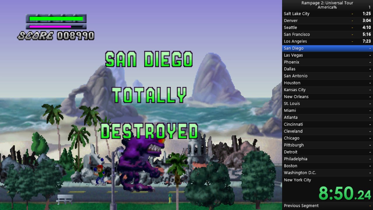 [Rampage 2: Universal Tour] Speedrun / America% / 40:46.21 - YouTube