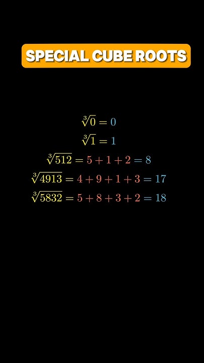 Surprising Patterns in Cube Roots and Digit Sums #maths - YouTube