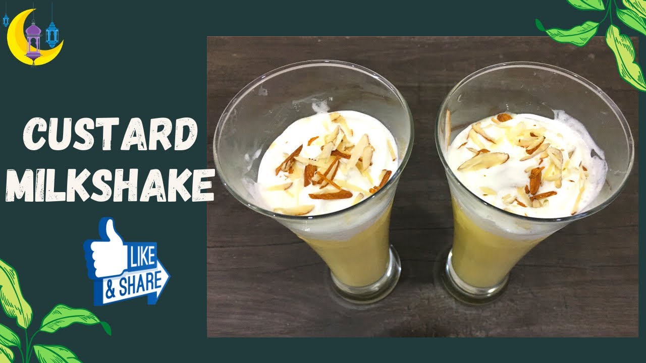 CUSTARD MILK SHAKE 🍮🥛 | Tasty and delicious 😋 | JZU027 - YouTube