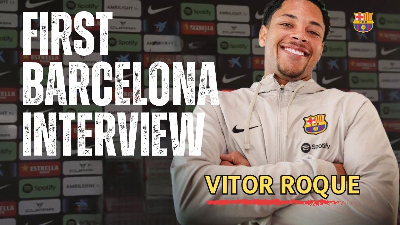 Vitor Roque First Barcelona Interview. - YouTube