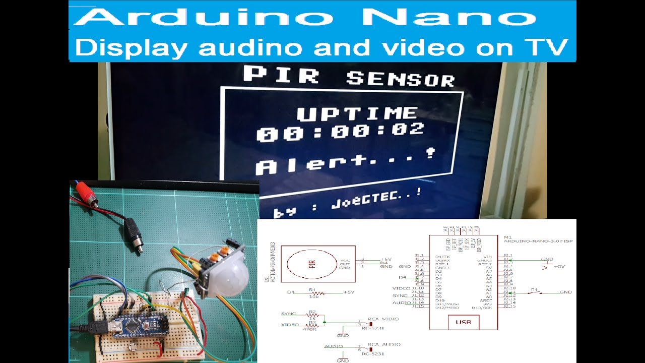 Use Arduino Nano to display video and audio on TV.(แสดงภาพและเสียงบน ...