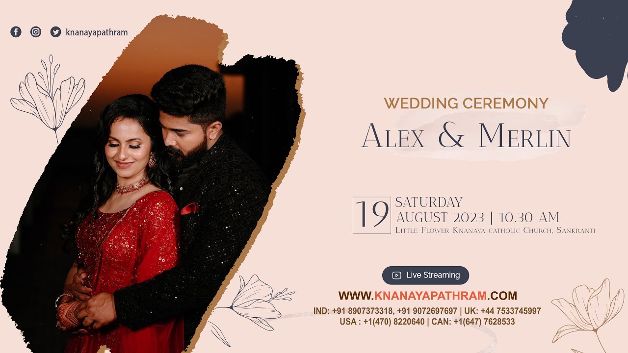ALEX & MERLIN WEDDING CEREMONY LIVE | SANKRANTI | 19.08.2023 - YouTube