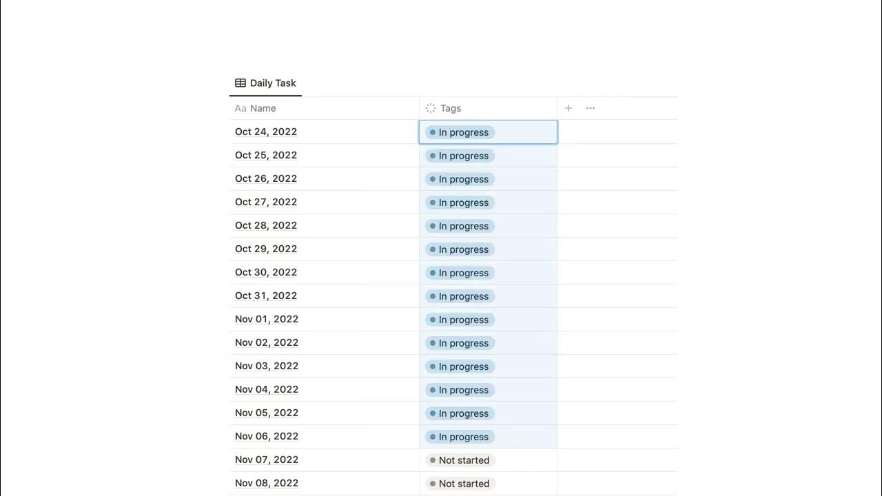Notion Quick Shots: Click and drag to update records in a Notion database table - YouTube