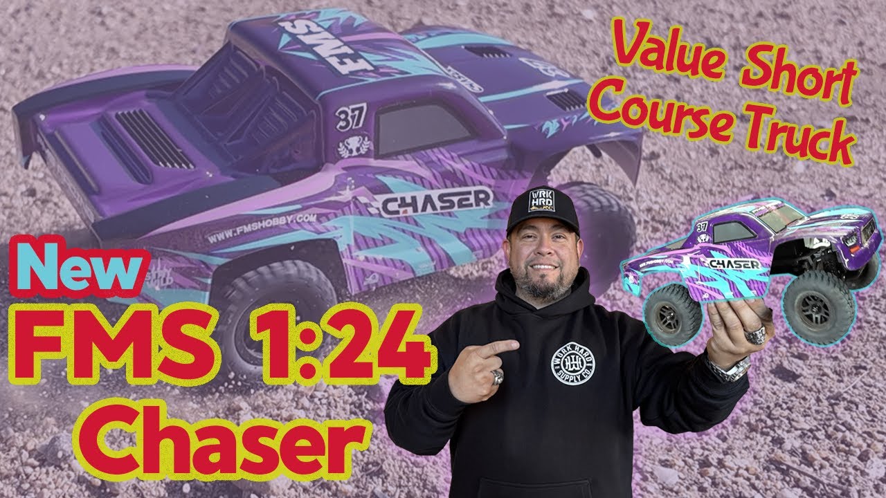 FMS FSC24 Chaser 1/24 Short Course Truck - Unboxing and First Run - YouTube