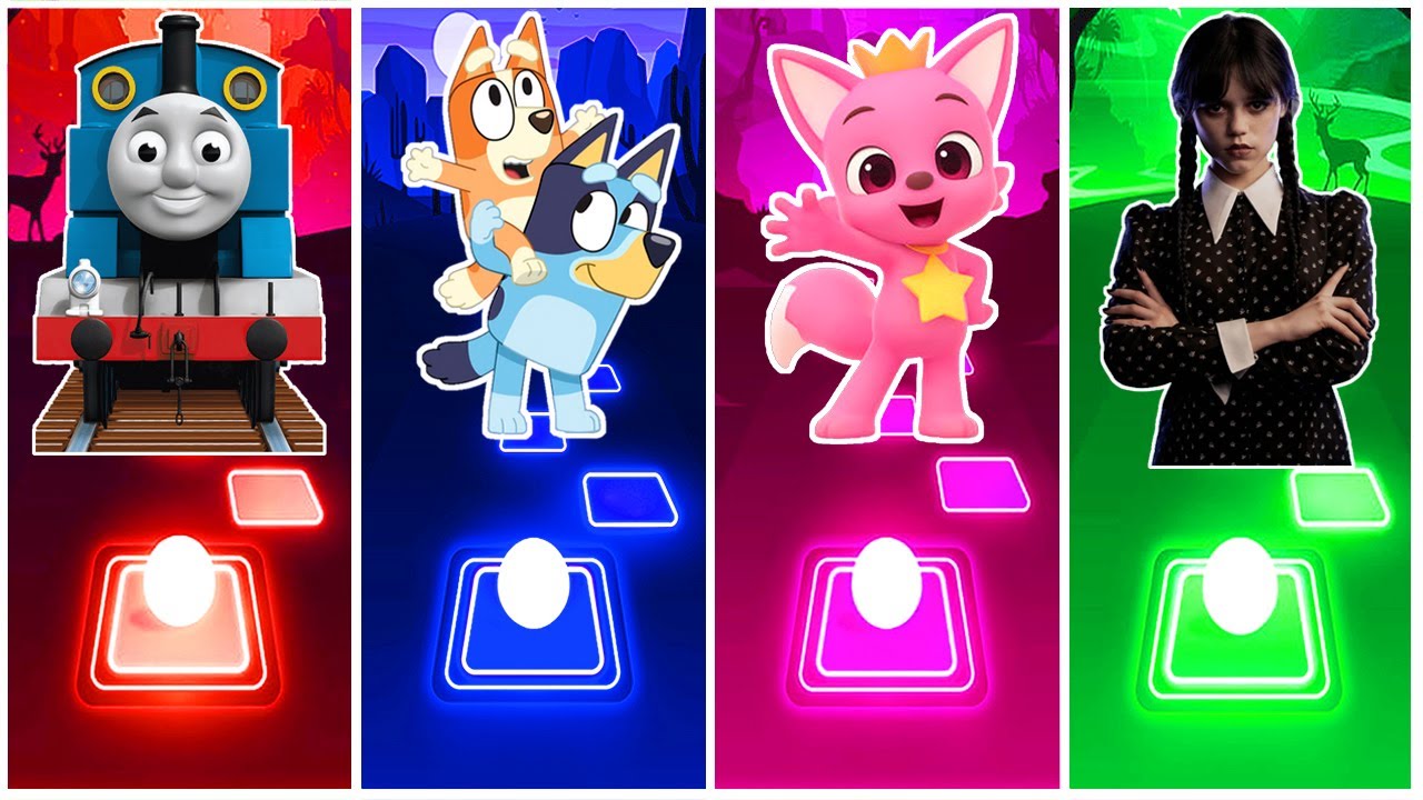 Thomas Friends 🆚 Bluey Bingo 🆚 Pinkfong 🆚 Wednesday🔥 Who Will Win