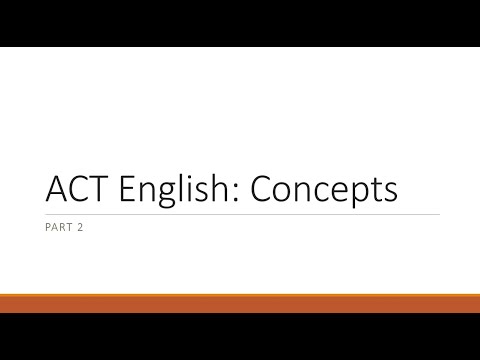ACT English: Concepts Part 2 - YouTube