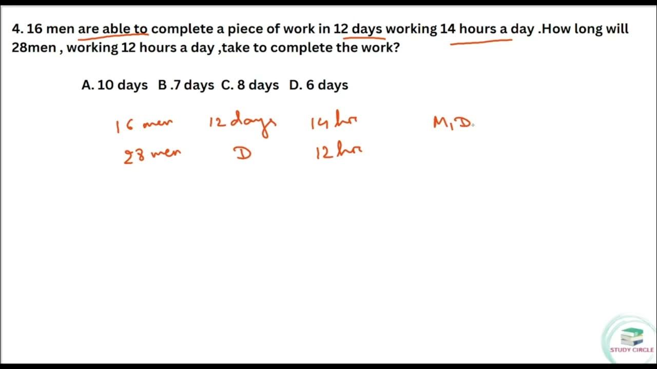 16 men are able to complete a piece of work in 12 days working 14 hours ...