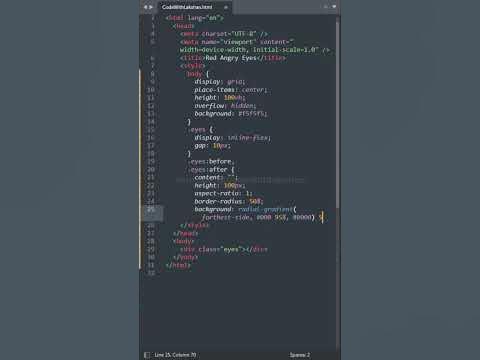 Red Angry Eyes Animation | HTML CSS - YouTube