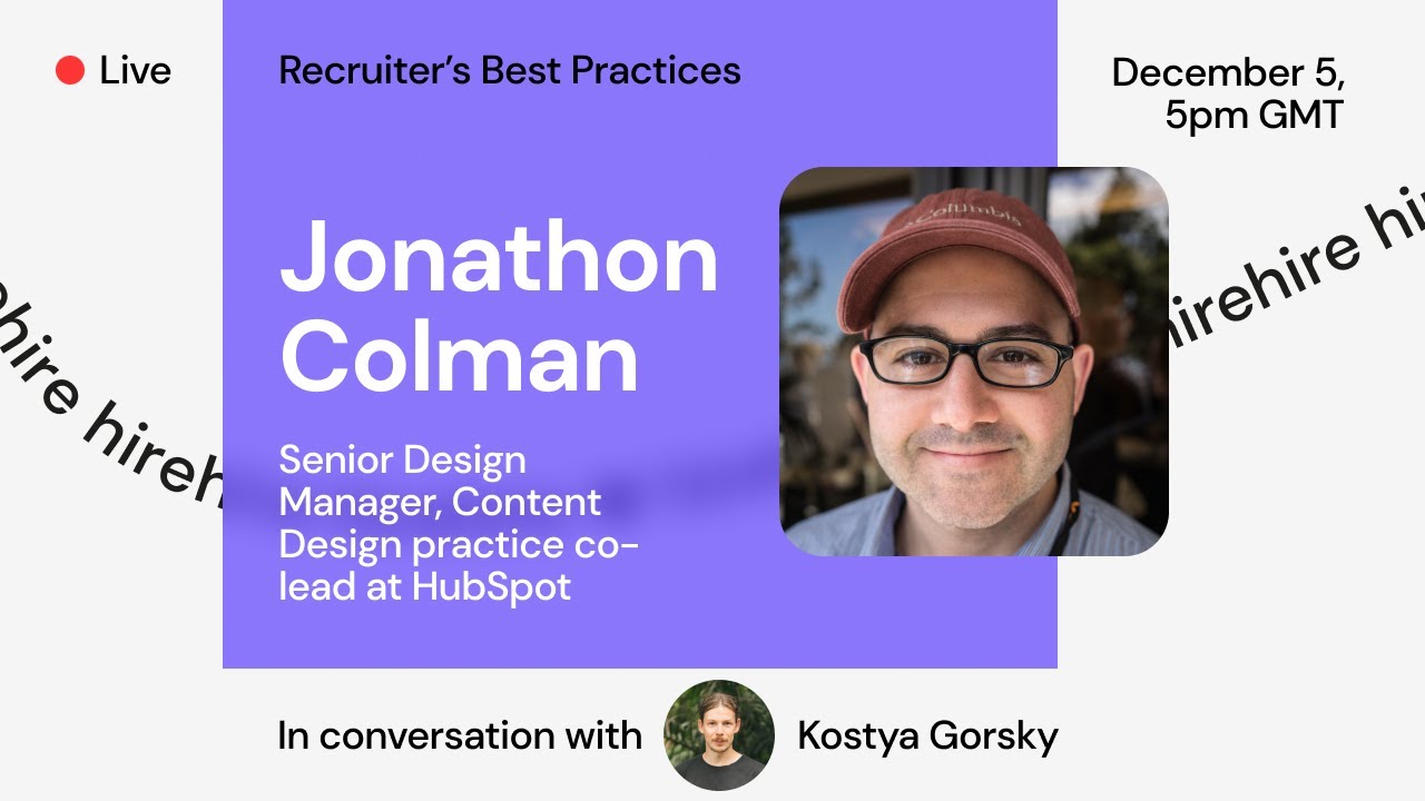 Reducing bias in Recruitment with Jonathon Colman - YouTube