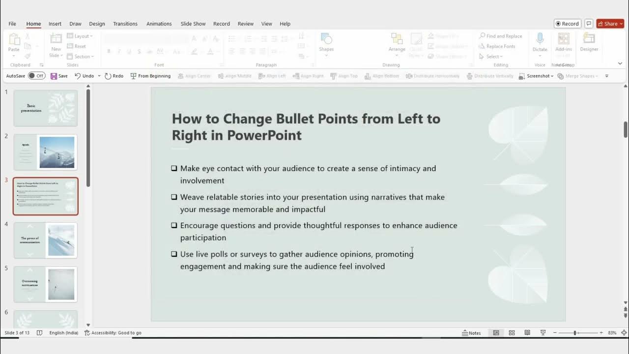 How to Change Bullet Points from Left to Right in PowerPoint - YouTube