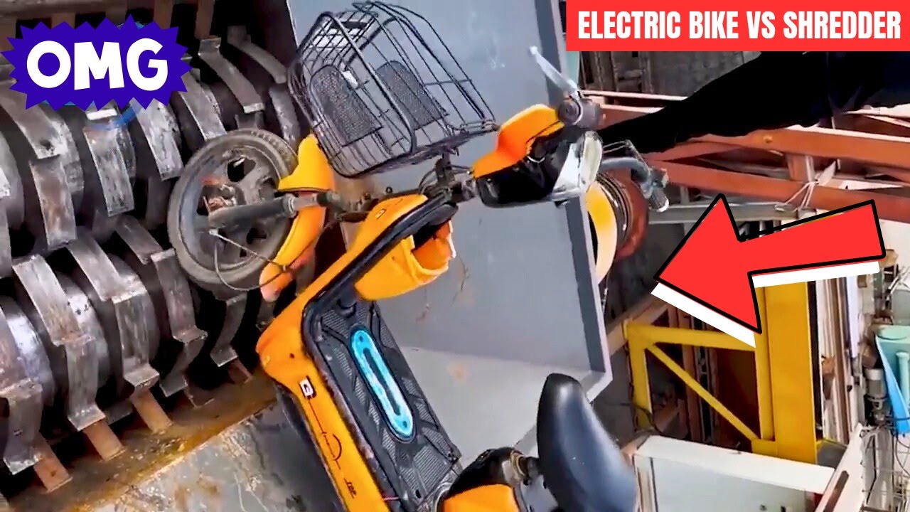 Electric charge bike vs shredder | Shredding Plastic with an Eco ...