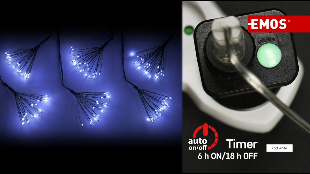 LED light chain – glowing clusters, nano | EMOS D3AC09 - YouTube