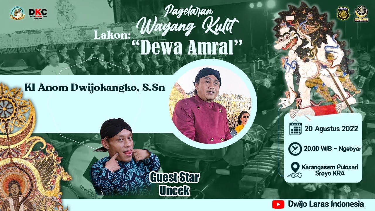 🔴LIVE WAYANG KULIT DALANG KI ANOM DWIJOKANGKO, "DEWA AMRAL" BT UNCEK ...