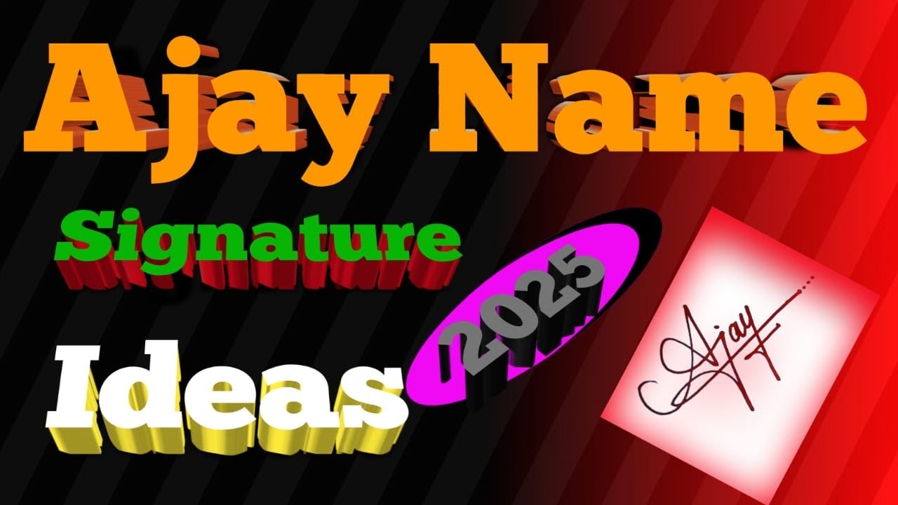 Ajay Name Signature Style Latest || How to Sign #ajay || Unique Sign ...