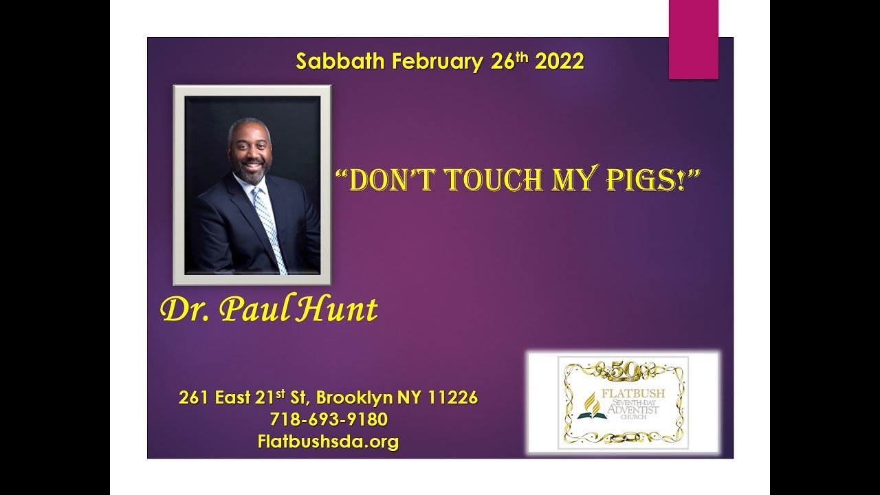 Pastor Dr. Paul Hunt - " Don't Touch My Pigs" - YouTube